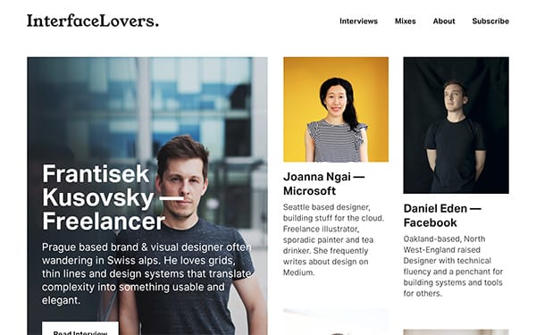 Interface Lovers | Fabulousite - Webデザインギャラリー