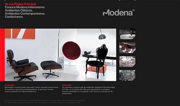 Modena Interiors | Fabulousite - Webデザインギャラリー